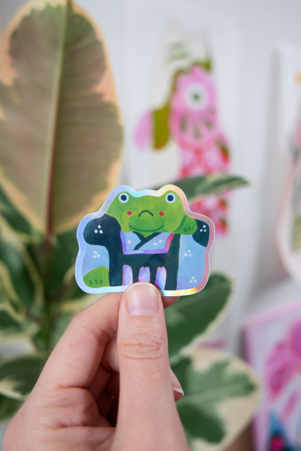 Frog Shrine Holographic Sticker – Sophie Potter